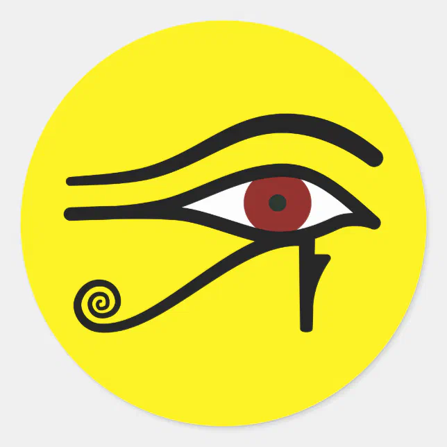 Eye of Ra - Egyptian God Classic Round Sticker | Zazzle