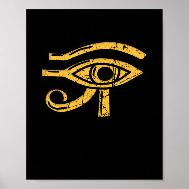 Eye of Ra Re Egyptian Hieroglyphics Egypt Pyramid Poster | Zazzle