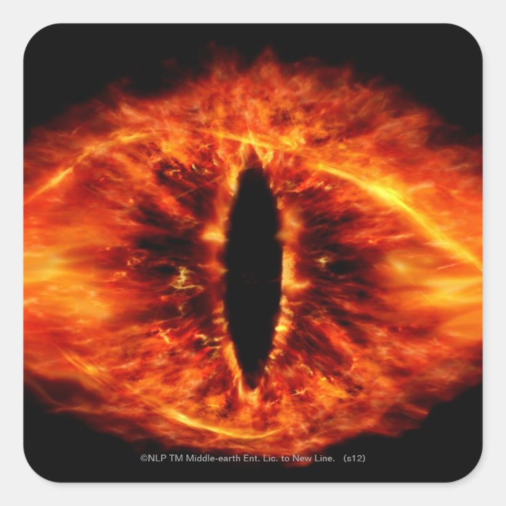 Eye of Sauron Square Sticker | Zazzle