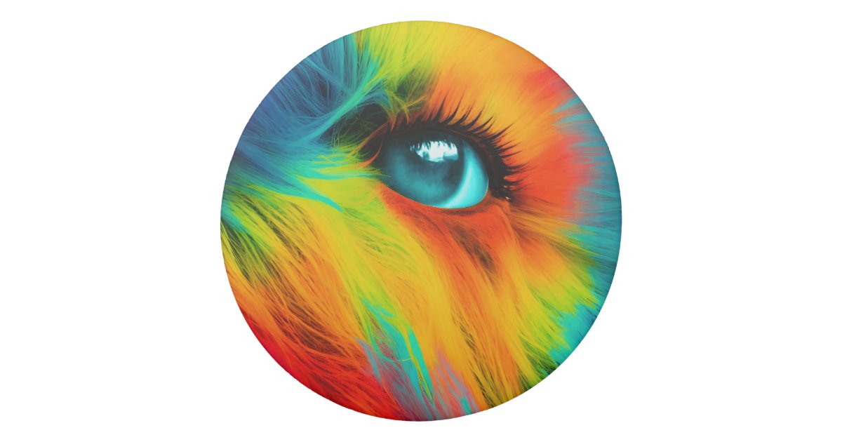 Eye of the Pup:a close up of a colorful dog's eye Eraser | Zazzle
