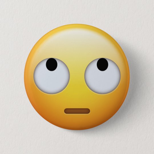 Eye Roll Emoji Pin | Zazzle.com