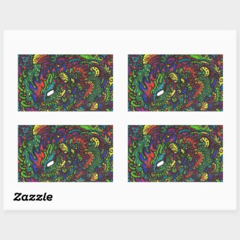 Eye See You Magic Eye Rectangular Sticker | Zazzle