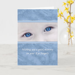 Eye Surgery Recovery, Get Well Soon, Big Blue Eyes Card | Zazzle