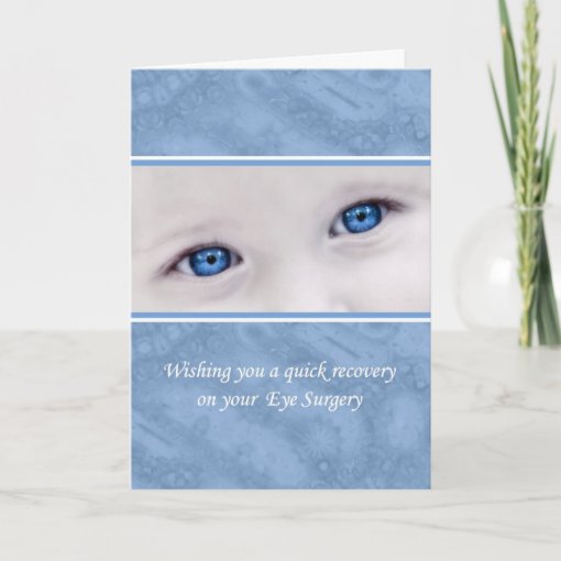 Eye Surgery Recovery, Get Well Soon, Big Blue Eyes Card | Zazzle