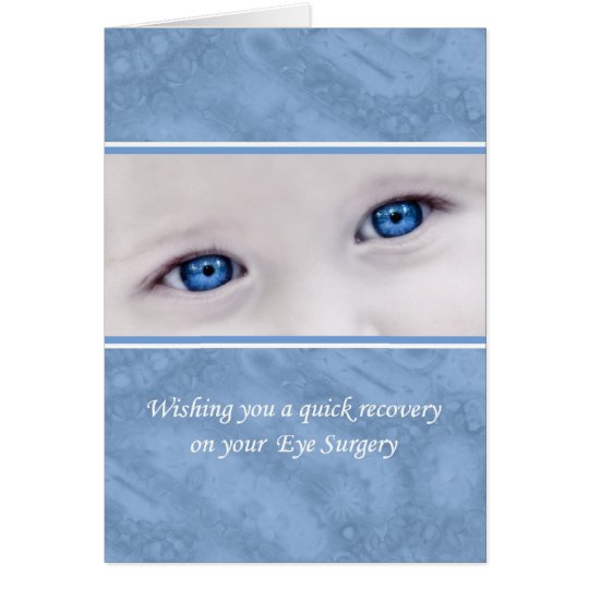Eye Surgery Recovery, Get Well Soon, Big Blue Eyes Card | Zazzle.com