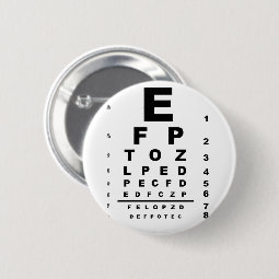 Eye Test Chart Button | Zazzle