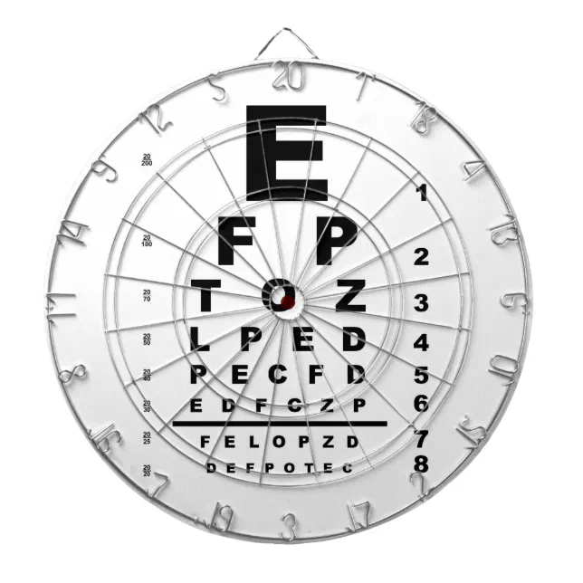 Eye Test Chart Exam Dart Board | Zazzle