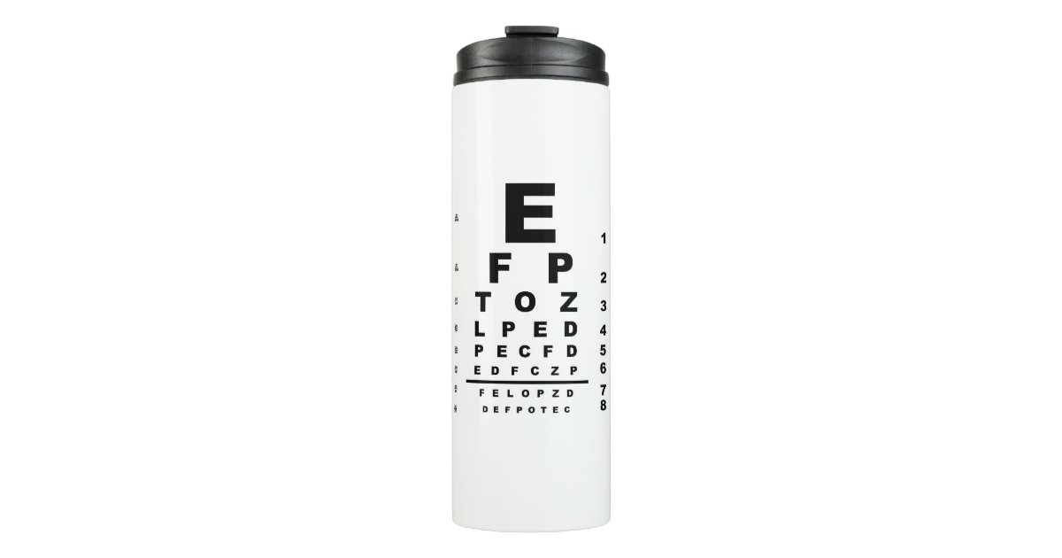 Eye Test Chart Thermal Tumbler | Zazzle