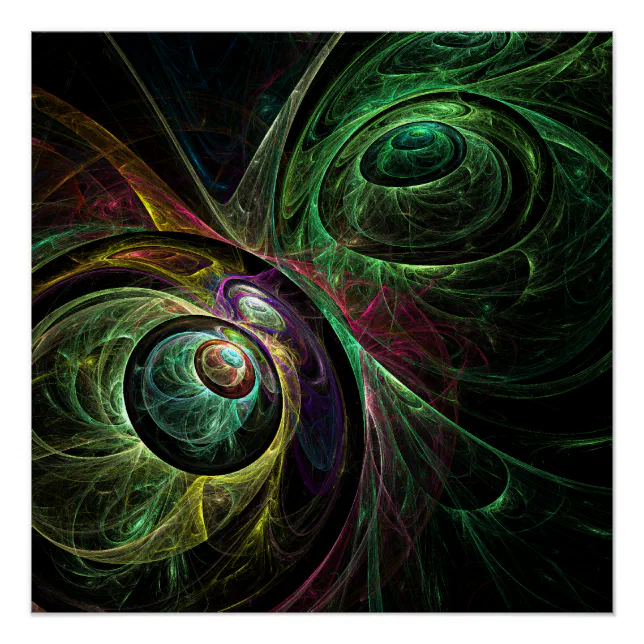 Eye to Eye Abstract Art Poster | Zazzle
