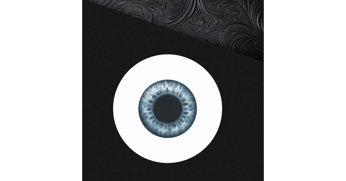 Eyeball blue iris eye funny prank joke novelty classic round sticker ...