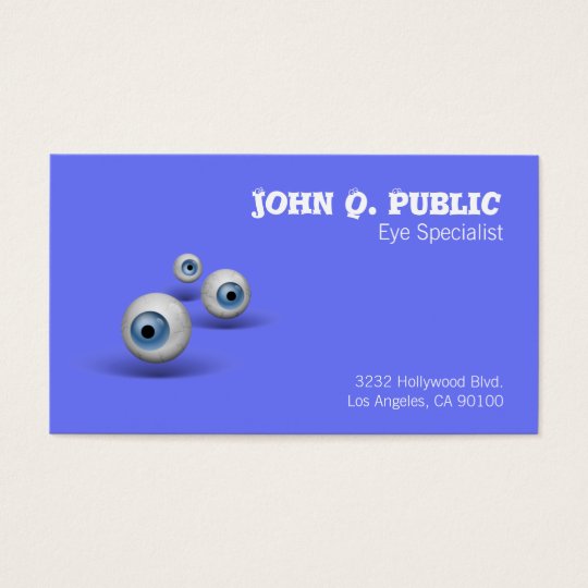 Eyeball Eye Specialist Business Card | Zazzle.com