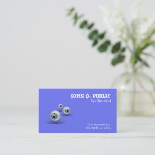 Eyeball Eye Specialist Business Card | Zazzle