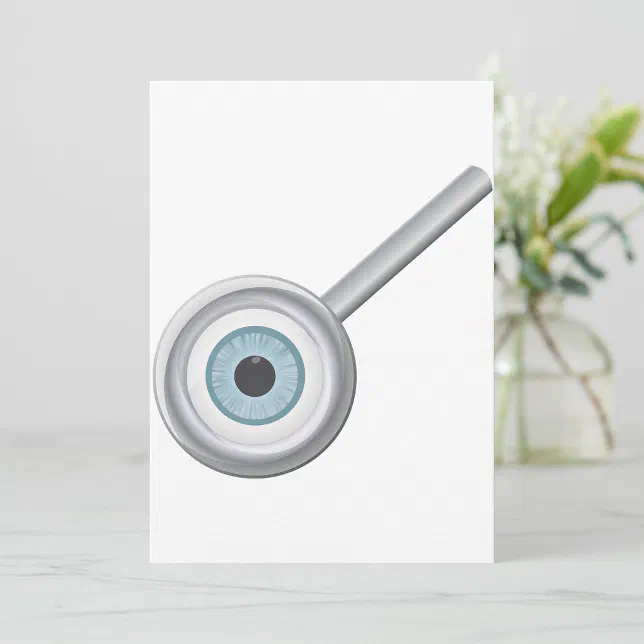 Eyeball Magnifying Glass Fun Eye Inspection Invitation | Zazzle