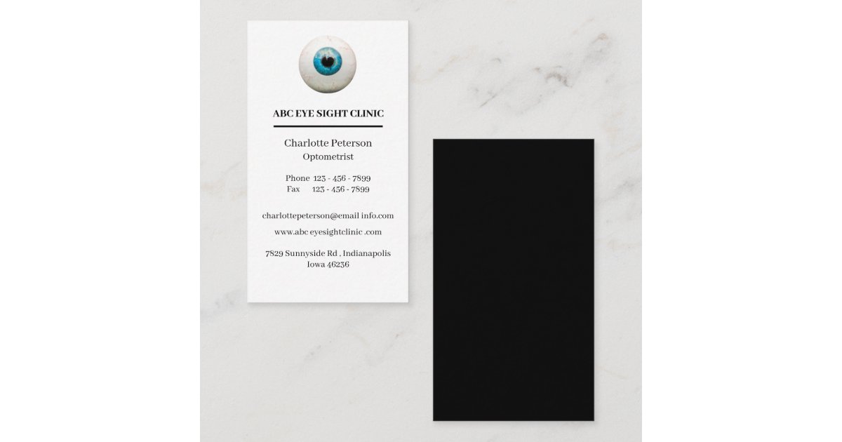 Eyeball Ophthalmologist -Optometrist Business Card | Zazzle