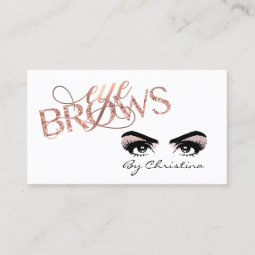 Eyebrow Eye Rose Gold Threading Microblading Tint Business Card | Zazzle