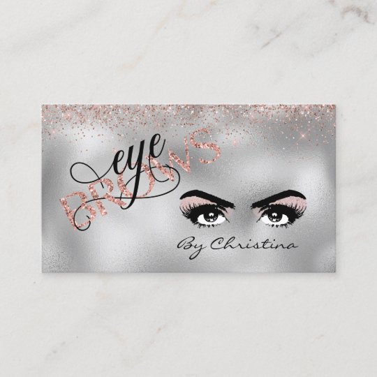 Eyebrow Handwritten Rose Gold Threading Waxing Business Card | Zazzle.com