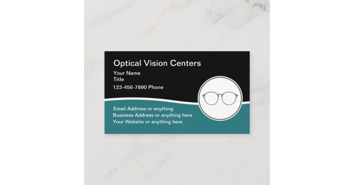 Eyecare Optical Vision Ophthalmologist Business Card | Zazzle
