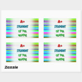 Eyecatching "A+ STUDENT OF THE MONTH!" Sticker | Zazzle