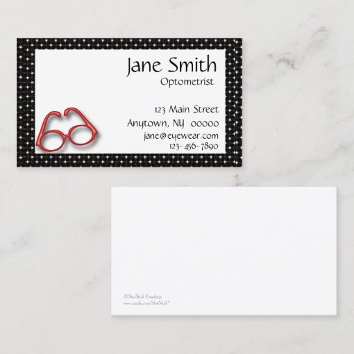 Eyeglasses Business Card | Zazzle