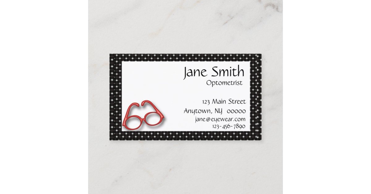 Eyeglasses Business Card | Zazzle