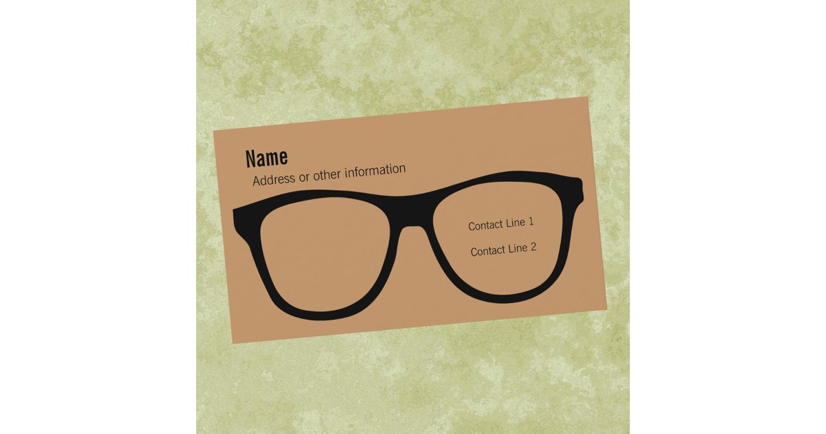 Eyeglasses Business Card | Zazzle