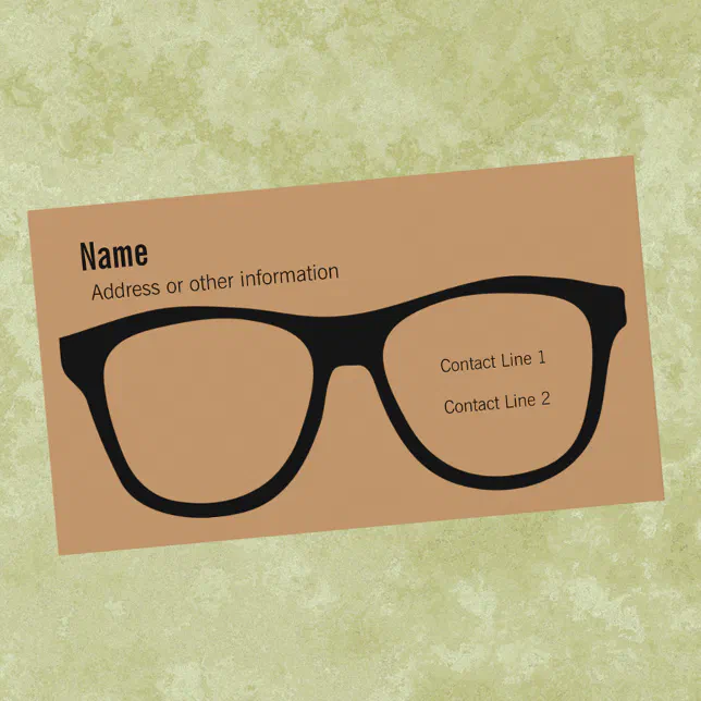 Eyeglasses Business Card | Zazzle
