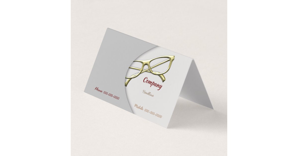 Eyeglasses Business Card | Zazzle