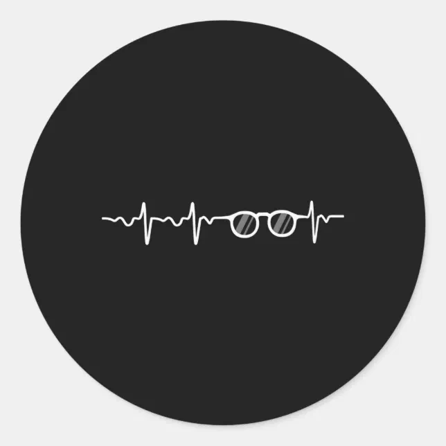 Eyeglasses For A Optometry Student Classic Round Sticker | Zazzle