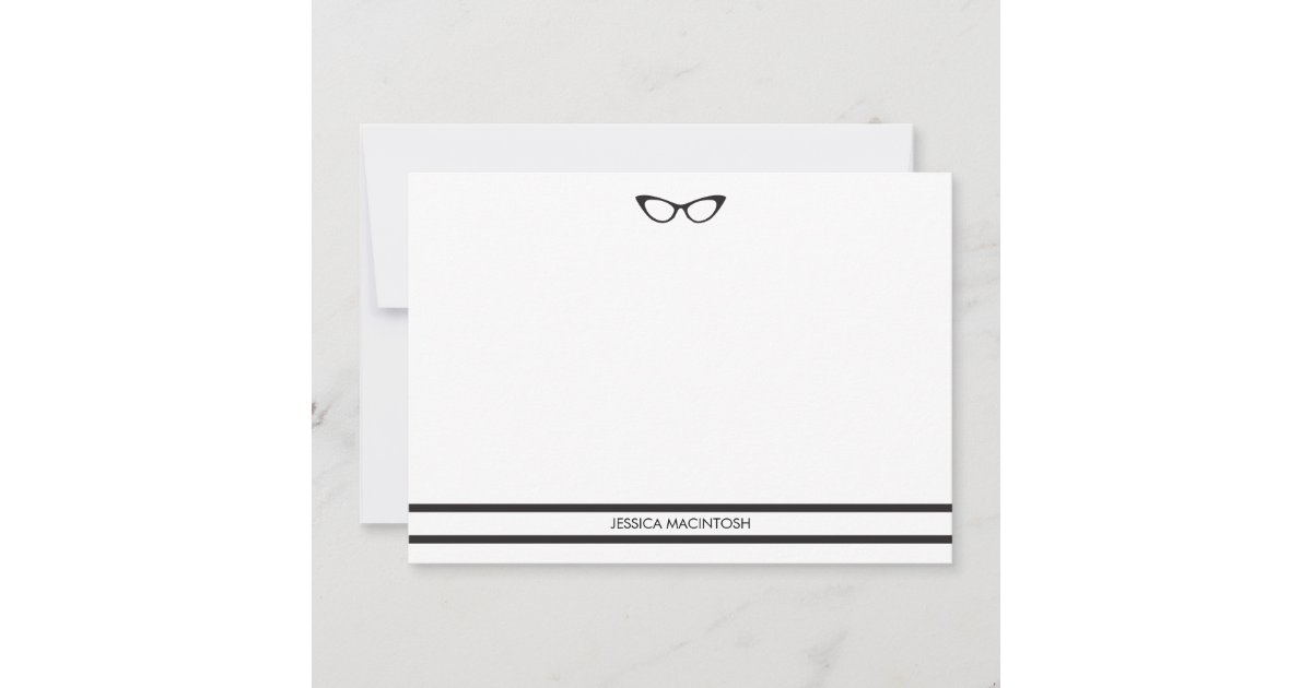 Eyeglasses Note Cards | Zazzle