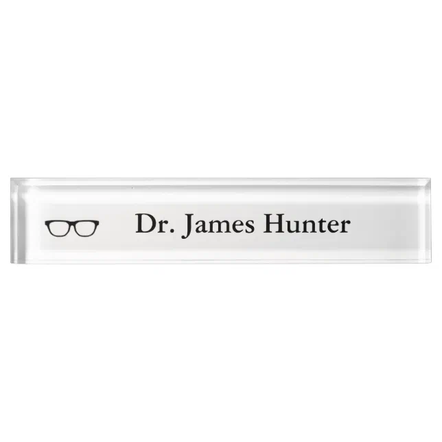"Eyeglasses" Personalized Nameplate | Zazzle