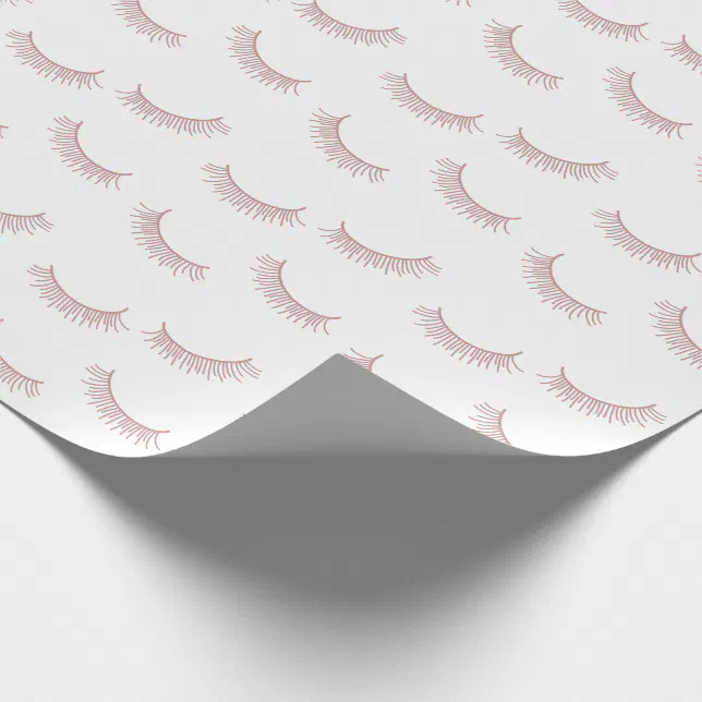 Eyelash Extensions Cute Pink Lashes Makeup Lover Wrapping Paper | Zazzle