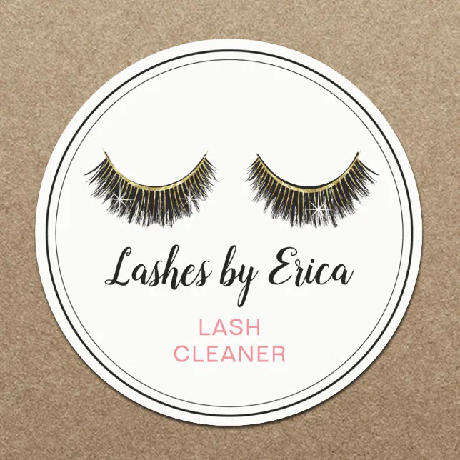 Eyelash Extensions Lash Cleaner Classic Round Sticker | Zazzle