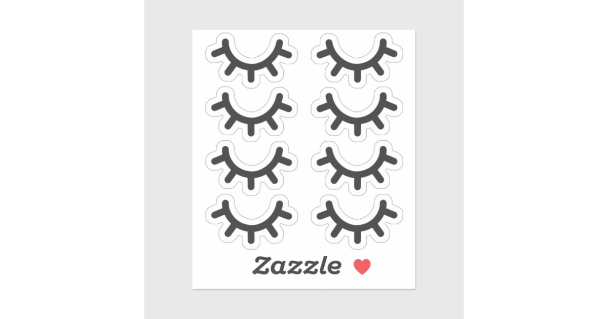 Eyelash stickers | Zazzle
