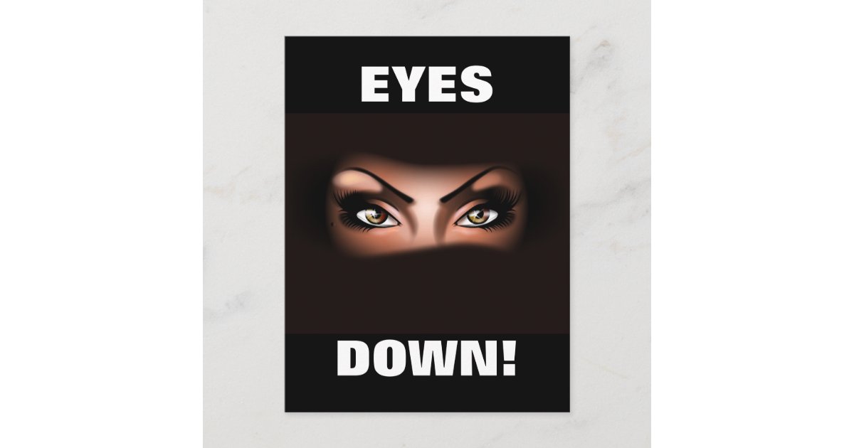 EYES DOWN! POSTCARD | Zazzle