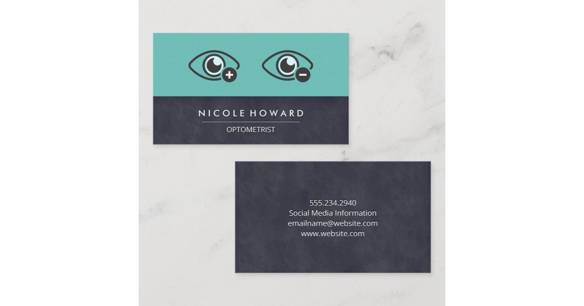 Eyes Logo | Optometry Business Card | Zazzle