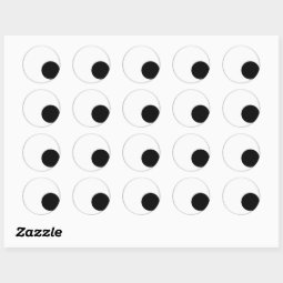 Eyes Looking Down Right Classic Round Sticker | Zazzle