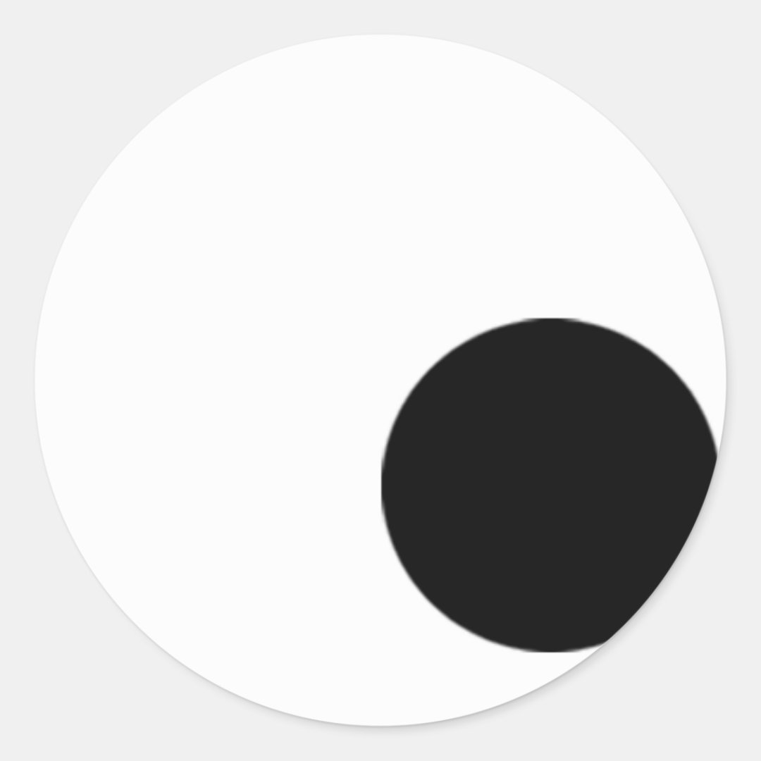 Eyes Looking Down Right Classic Round Sticker | Zazzle