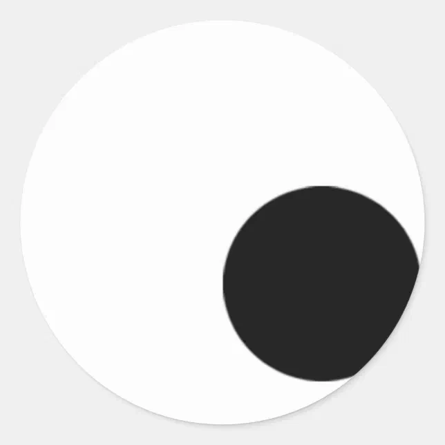 Eyes Looking Down Right Classic Round Sticker | Zazzle