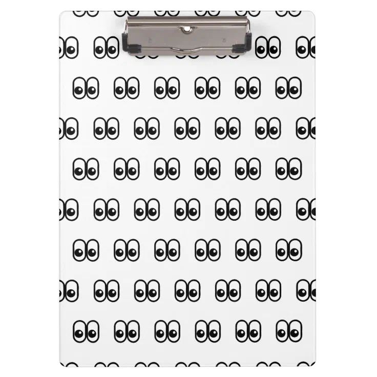 Eyes Looking Sideways Starring Eyes Emoji Pattern Clipboard | Zazzle