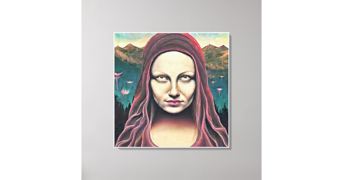 Eyes of mona lisa canvas print | Zazzle