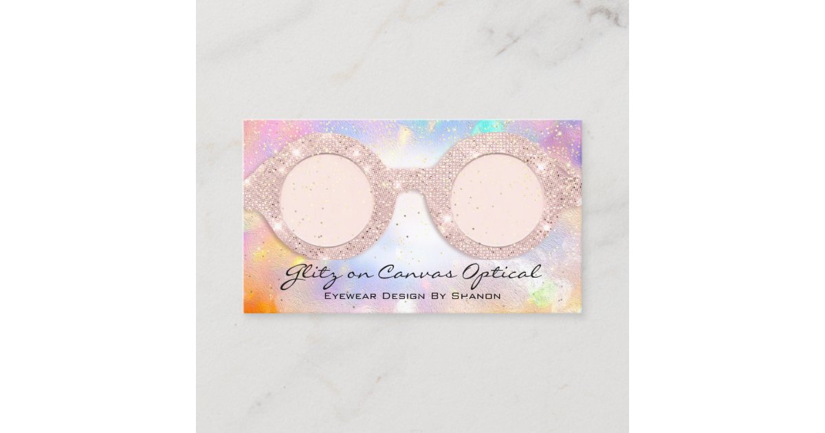 Eyewear Optical Optometrist Eyeglasses Holograph Business Card | Zazzle