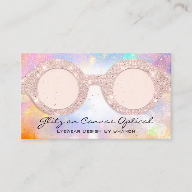 Eyewear Optical Optometrist Eyeglasses Holograph Business Card | Zazzle