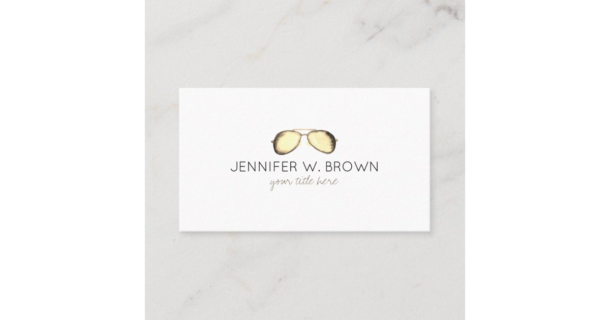 Eyewear Spectacles Aviator SunGlasses Business Card | Zazzle