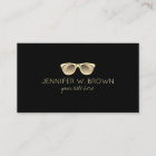 Eyewear Spectacles Optician gold Business Card | Zazzle