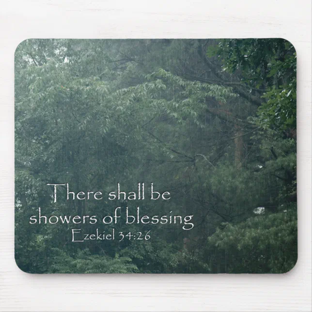 Ezekiel 34:26 There shall be showers of blessing. Mouse Pad | Zazzle