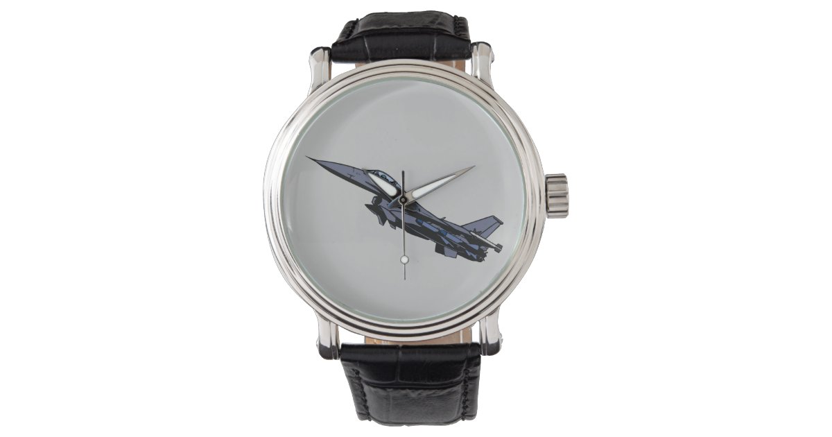 F16 Fighting Falcon Fighter Jet Aircraft Airforce Watch | Zazzle