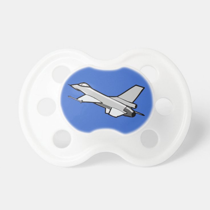 F16 Fighting Falcon Fighter Jet In Flight Pacifier | Zazzle
