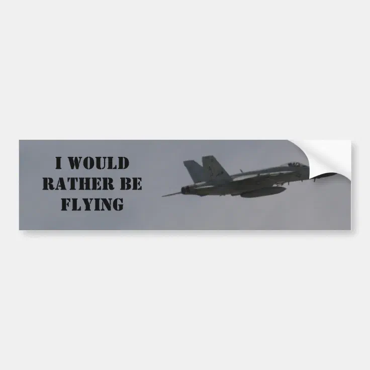 F18 Hornet Fighter Jet In Flight Bumper Sticker | Zazzle