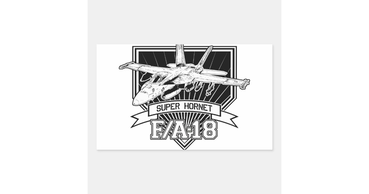 F18 Super Hornet Rectangular Sticker | Zazzle