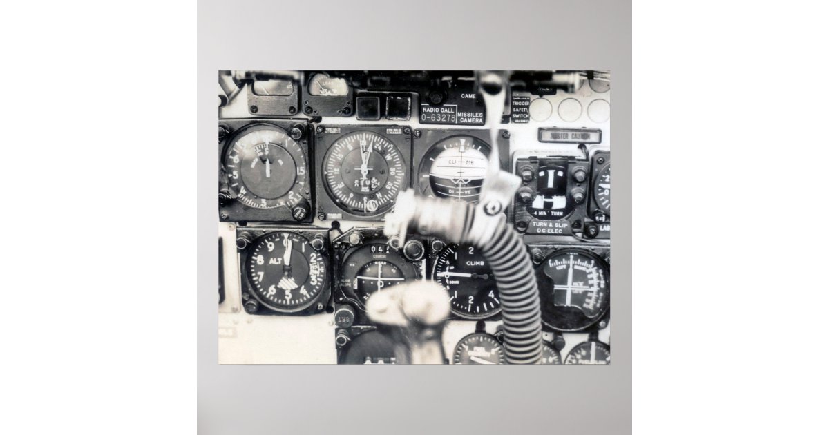 F-100 Instrument Panel Poster | Zazzle